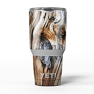 Design Skinz Raw Aged Knobby Wood - Skin Decal Vinyl Wrap Kit Compatible with The Yeti Rambler Cooler Tumbler Cups