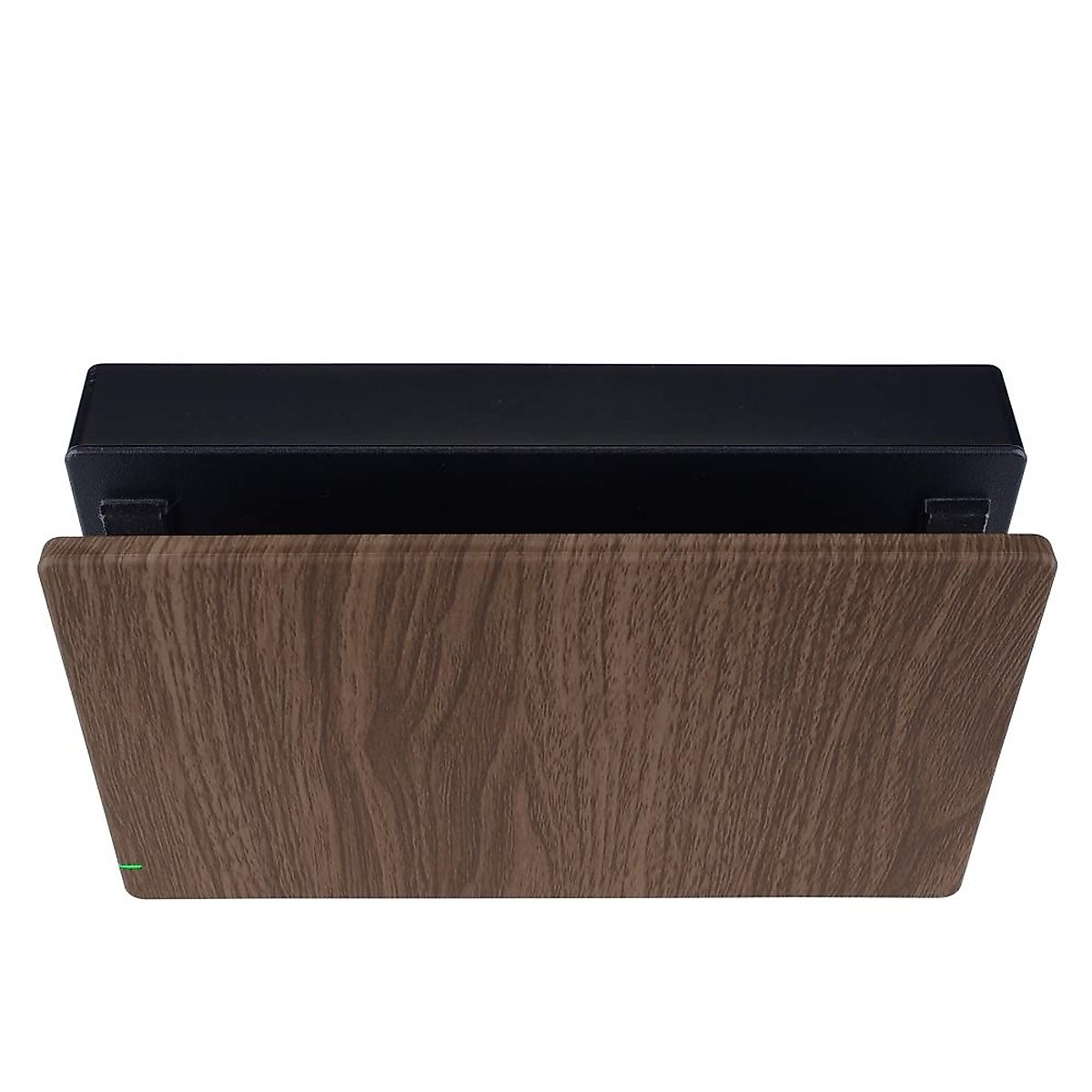 eXtremeRate Custom Soft Touch Grip Faceplate for Nintendo Switch Dock, Wood Grain Patterned DIY Replacement Housing Shell for Nintendo Switch Dock - Dock NOT Included