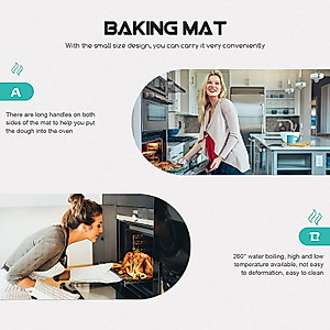 Hemoton Baking Mat Long Handles Dutch Oven Bread Mat Pastry Rolling Mat for Gentler Safer Easier Transfer Dough