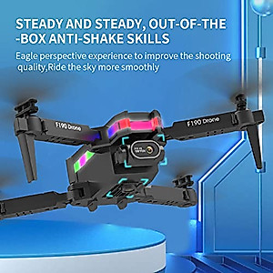 Mini Drone Rc Drones With Camera for Adults 1080P HD Fpv Drone with Two Batterys, Altitude Hold Headless Mode One Key Start Speed Adjustment, Rc Quadcopter Plane for Beginners Cool Stuff (Black)