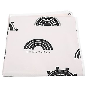Luroze Splat Mat, Anti-Slip Waterproof Cartoon Pattern Portable Foldable Baby Highchair Floor Mat with Silicone Spots, Temperature Resistance Toddler Splash Place Art Craft for High Chair Play Picnic
