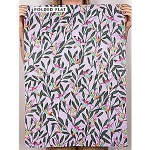 Central 23-6 Wrapping Paper Sheets - Purple Hummingbirds - Rainbow - Green - Trendy Wrapping Paper for Girls Women - Recyclable