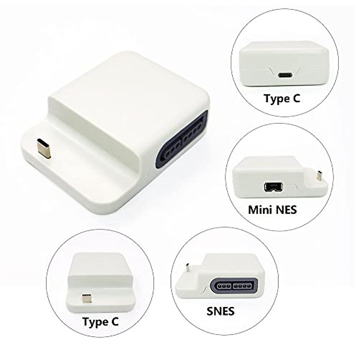 HISPEEDIDO 2 in 1HDMI Dock Kits Station Compatible with GBA, Type-C Power Supply Adapter for GBA Gameboyadvance (Support Mini NES/SNES)