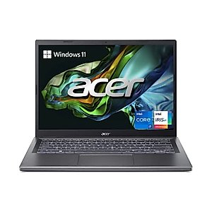 Acer Aspire 5 14 Slim Laptop | 14" WUXGA (1920 x 1200) IPS | Core i7-1355U | Intel Iris Xe Graphics | 16GB LPDDR5 | 512GB Gen 4 SSD | Wi-Fi 6E | USB4/Thunderbolt 4 | Backlit KB | A514-56M-71A9, Gray