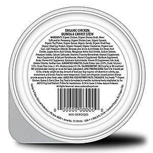 Castor & Pollux Organix Tiny Feasts Organic Chicken, Quinoa & Carrot Stew Dog Food Trays, 3.5 Ounce (Pack of 12)