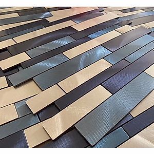 Weimeisc 10 Sheets Peel and Stick Backsplash Tile for Kitchen, Self-Adhesive Mosaic Tile, Stick on Bathroom Vanities，Fireplace Décor, Laundry Table(11.25" X 12.7") (Blue Series)