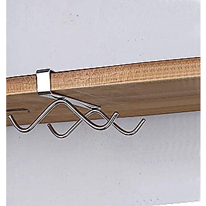 Kakuru Coffee Mug Organizer. Mug Rack Hanger, 4 Hooks Under Cabinet, 2 PCS Stainless Steel, Best Choice for Space Saving