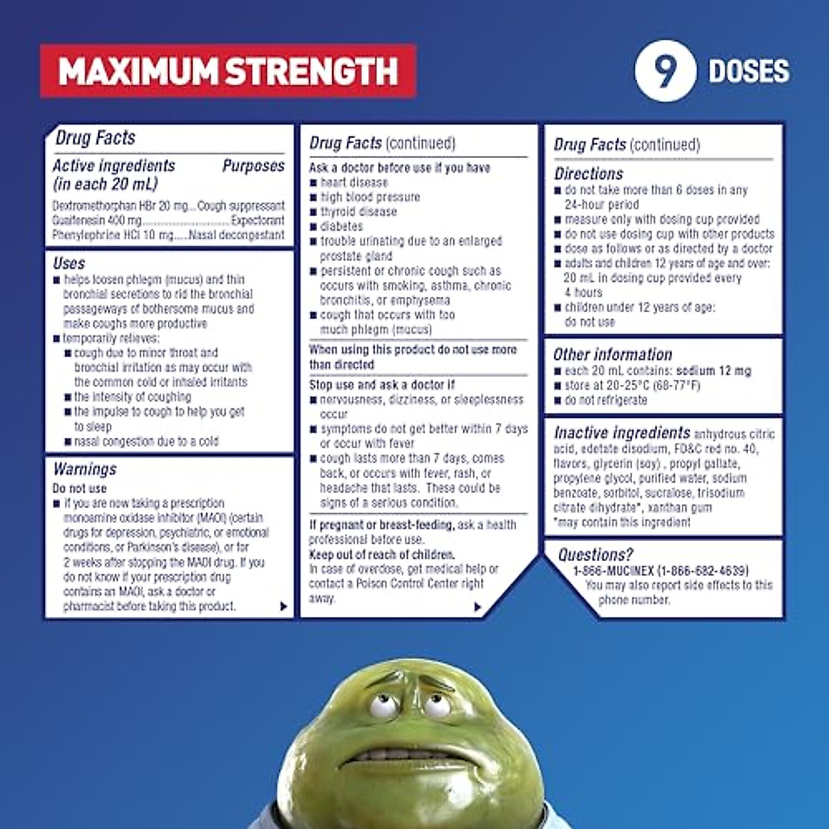 Mucinex Fast-Max Severe Congestion & Cough Medicine, Maximum Strength Symptom Relief, Over-The-Counter Medication, Cold Medicine, Cough Suppressant, Expectorant, Nasal Decongestant, FSA/HSA, 6 FL OZ