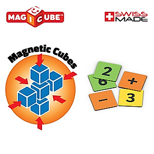 Geomag Magnetic Toys | Magnets for Kids | Magicube Math Building Fun | Magnet Cubes and Number Clips Set | STEM Learning | Swiss-Made | Ages 3+