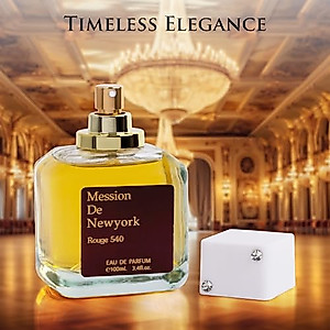 Mession de New York Rouge 540 Eau De Parfum for Men and Women - Saffron & jasmine as top notes - Base of Cedar & Fir Resin - Fragrance Choice for Daily Wear - Elegant 100ml Bottle with Suede Pouch