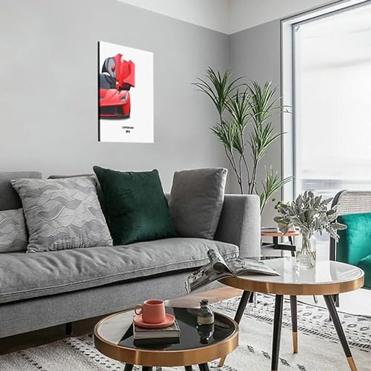 Car Poster Ferrari F40 Supercar Posters Racing Car Canvas Wall Art For Boy's Bedroom SuperCar Wall Decor Frame-style 12x18inch(30x45cm)