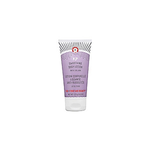 First Aid Beauty KP Bundle: KP Bump Eraser Body Scrub with 10% AHA – 8 oz – and KP Smoothing Body Lotion – 6 oz