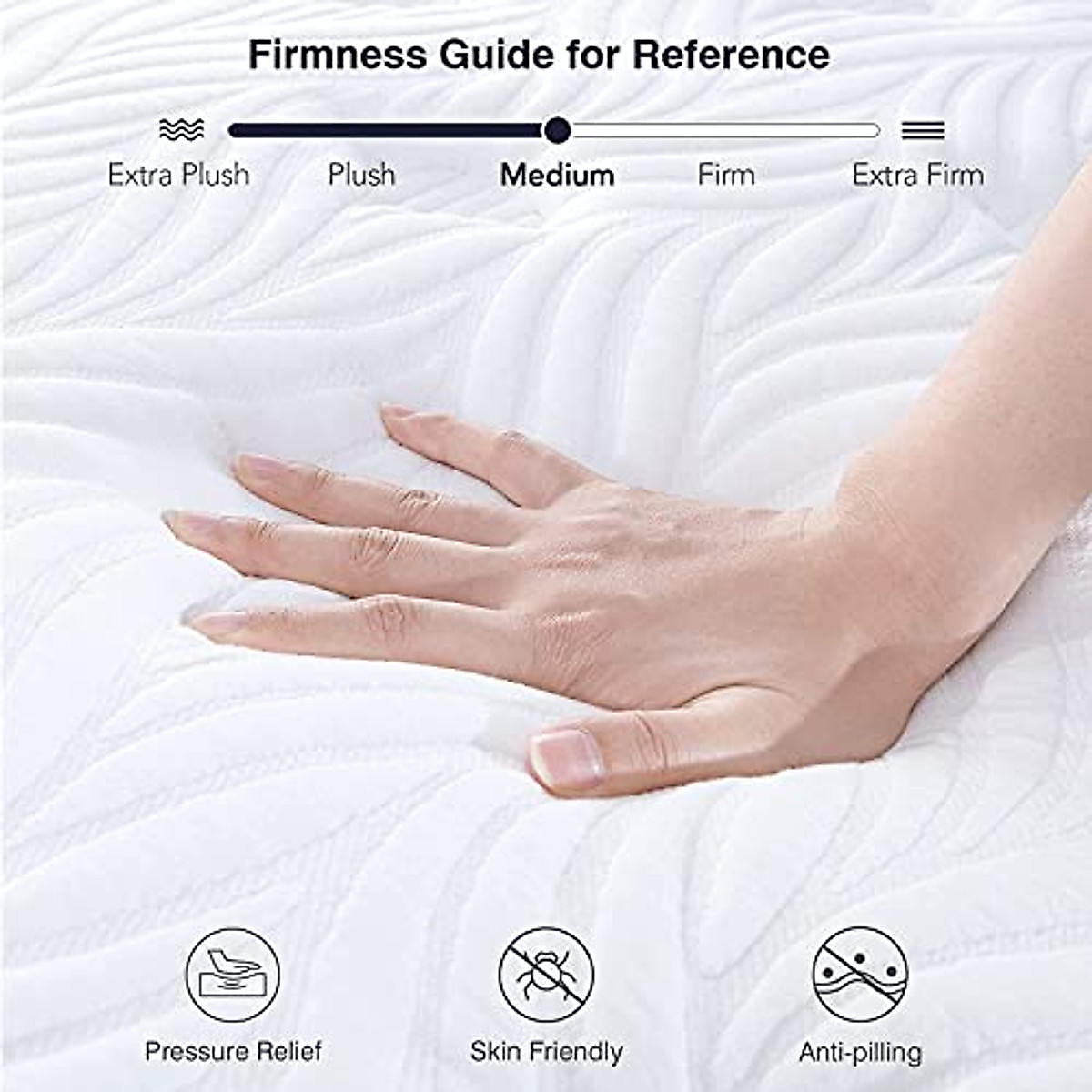 Avenco 10 Inch Full Mattress, Full Hybrid Mattress, Medium Firm Mattress Full in a Box with Pocket Spring and Gel Memory Foam, Breathable Fabric, Strong Edge Support, CertiPUR-US, 100 Nights Trial