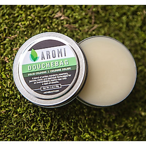 Aromi Douchebag Solid Cologne | Aromatic, Woodsy Fragrance for Men, Funny Gift, Travel, Vegan, Cruelty-free, Wax-Based Scent, Handmade, Portable (Douchebag)
