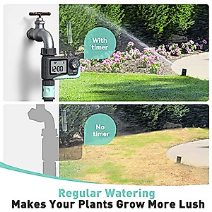 RAINPOINT Sprinkler Timer Outdoor, Water Timer for Garden Hose Faucet, Programmable Water Timer with Rain Delay/Manual, V2, 2023 Release