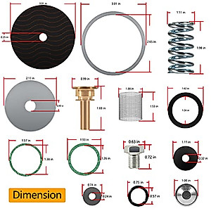 sevencow RK1-600XL Repair Kits compatible with zurn 1" Model 600XL Pressure Reducing Valves
