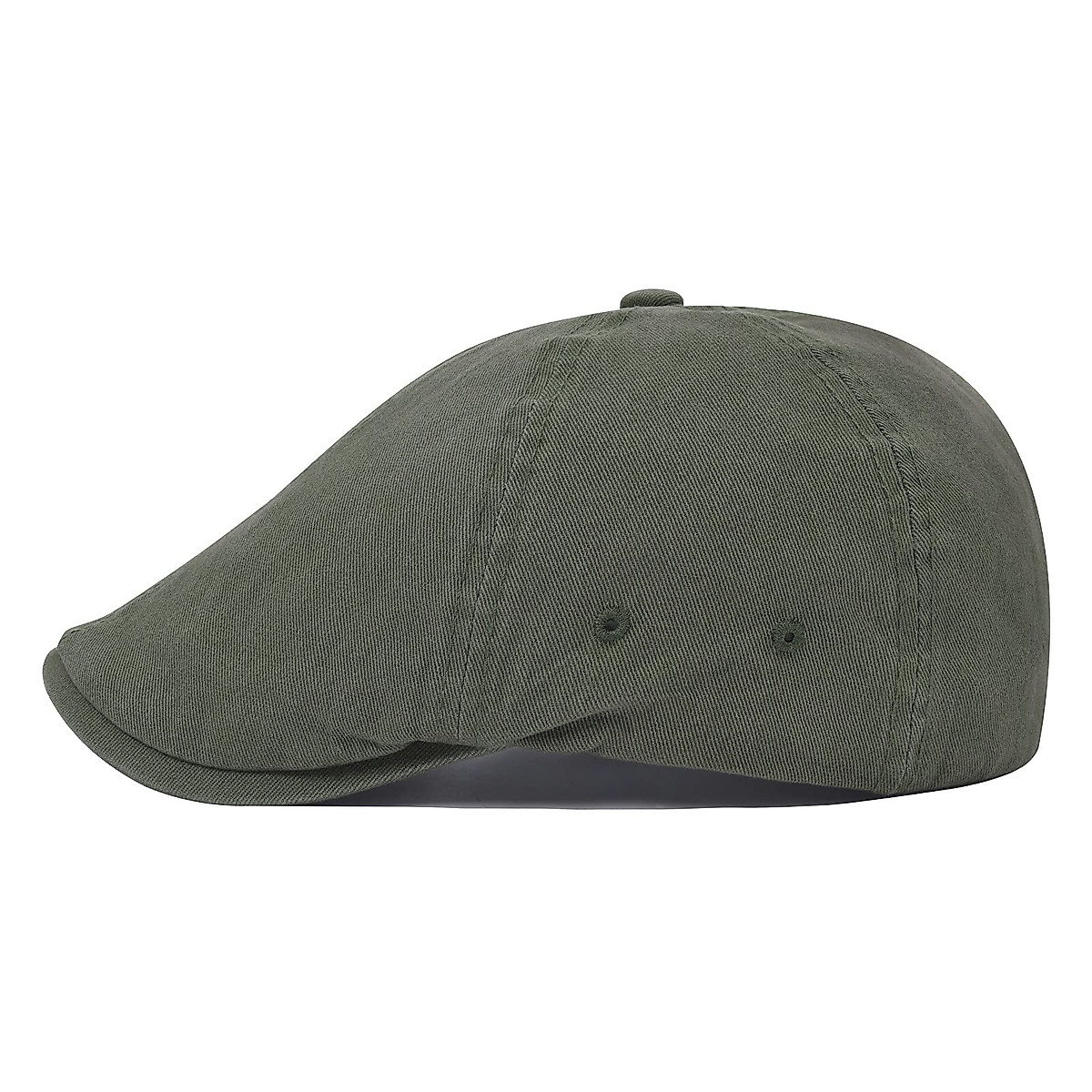 VOBOOM Cotton Washing Flat Cap Cabbie Hat Gatsby Ivy Irish Hunting Newsboy (Army Green)