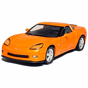 KiNSMART 2007 Corvette Z06 5inch 1:36Scale Die Cast Metal Model Toy Cars Orange