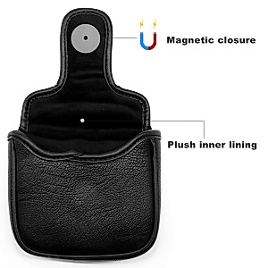 Golf Putter Cover, Putter Headcovers Golf Club Head Covers Putter Headcover for Blade Leather Golf Mallet Putter Head Covers with Magnetic for All Brands USA Style