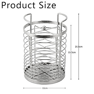 lengenyen Kitchen Utensil Holder,Kitchen countertop Utensil Organizer,Stainless Steel Modern Metal Utensils Counter Storage for Party Spoon and Fork Holder