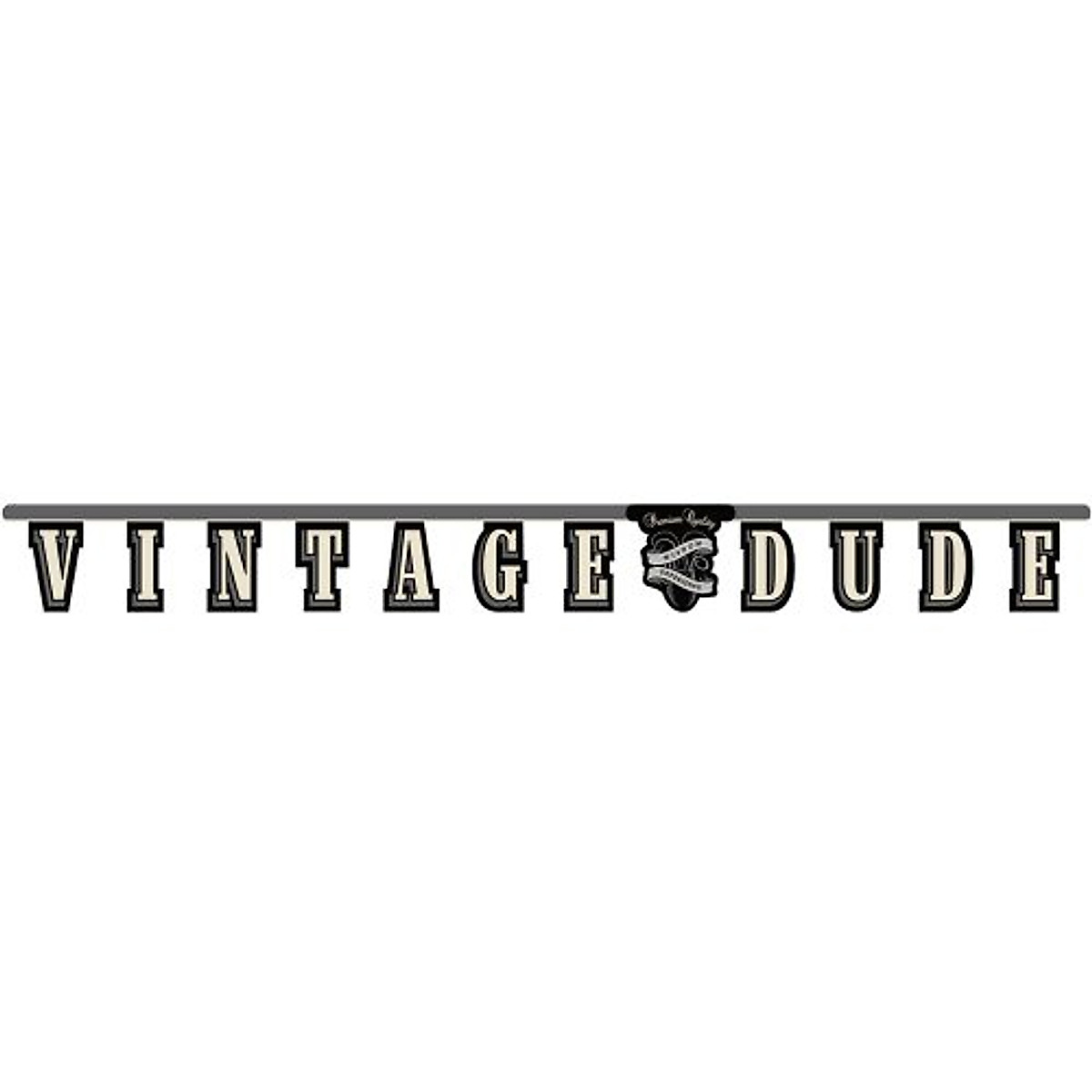 Creative Converting Vintage Dude Jointed Letter Banner -