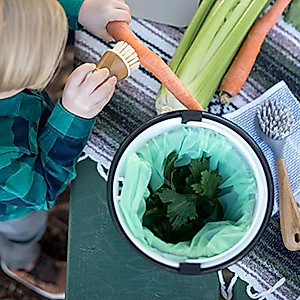 Full Circle FC15304-GS Odor-Free Kitchen Compost Bin, Breeze, Green Slate