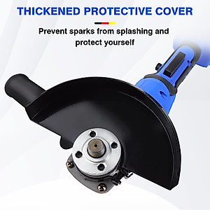 Cordless Angle Grinder with Brushless Motor, Adjustable 3-Speed Mode, with 30000mAh Li-Ion Battery and Charger, Non-Slip Grip, Discs for Cutting and Sanding, Angle Grinder Tool Kit for Cutting