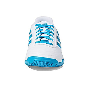 adidas Men's Super Sala 2 Soccer Shoe, White/Bold Aqua/Bold Aqua, 9