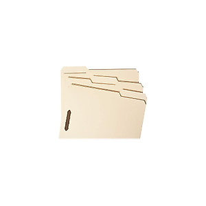 Smead Heavy-Duty Fastener File Folder, 2 Fasteners, 1/3-Cut Tab, Letter Size, Manila, 50 per Box (14600)