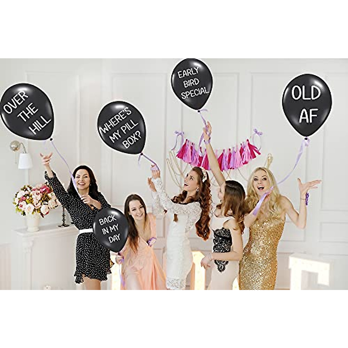 Funny Abusive Balloons | Fun Decoration for Adult Birthday Party | 8 Pack with Different Phrases (8 Pack)