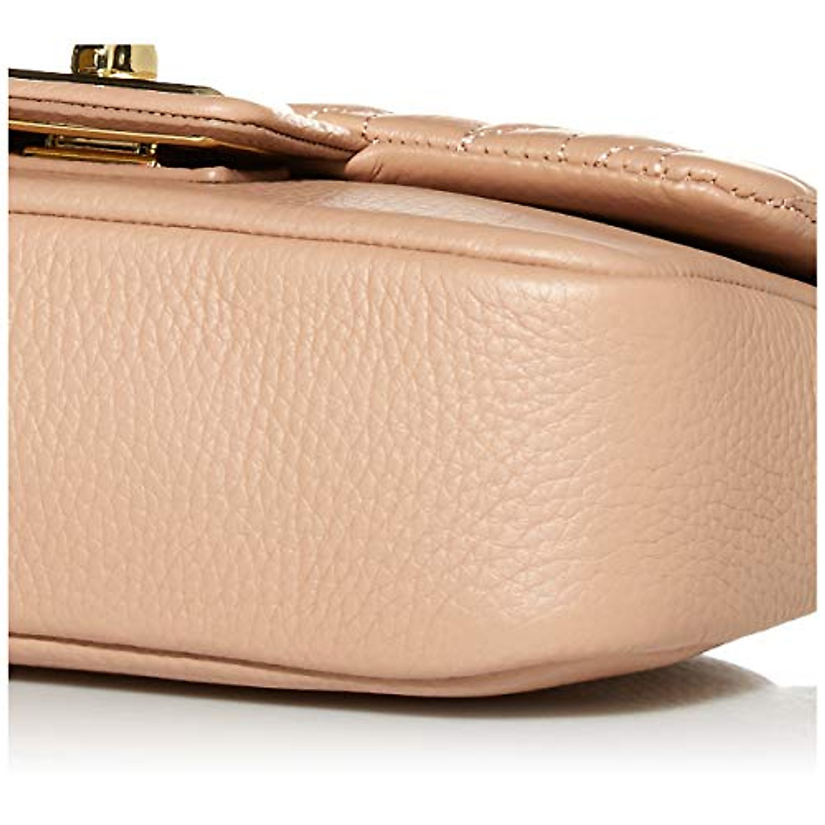 Karl Lagerfeld Paris womens Agyness Quilted Flap Crossbody, Almond, One Size US