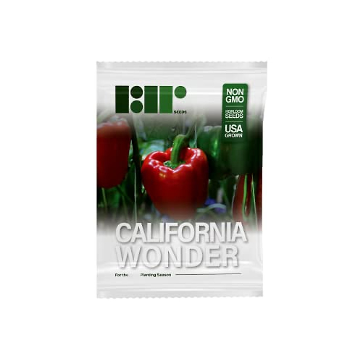 Bell Pepper Seeds for Planting - California Wonder - Heirloom Non-GMO Pepper Seeds for Planting - 100 Seeds - Sweet Pepper Matures from Green to Red by RDR Seeds