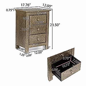 Christopher Knight Home NIGHTSTAND, Silver