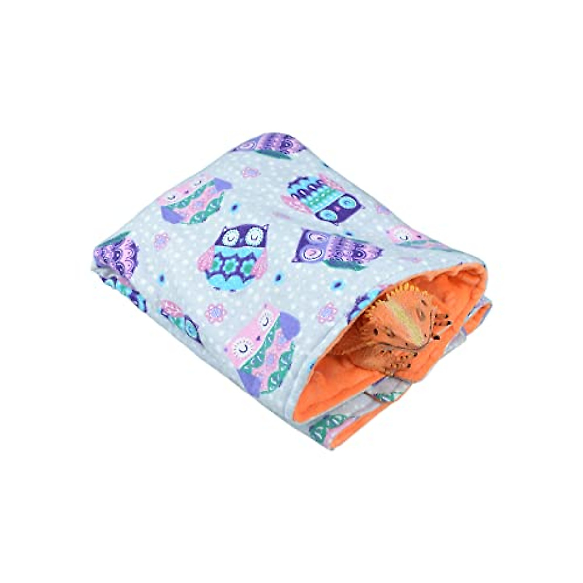 Soft Bearded Dragon Blanket with Pillow for Bearded Dragon Leopard Gecko Lizard Bath Towel Wrap to Snuggle or Sleep 18 × 18 Inch