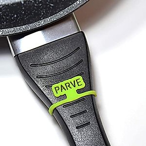 Kosher Kitchen Organization and Storage. Parve Green Silicone Labels for Jewish Kitchen Utensils. Oven Proof, Freezable, Microwave, Dishwasher Safe. Pack of 4 Tags