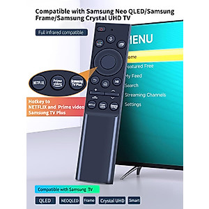 New 2021 Models BN59-01357F Voice Replacement Remote Control for Samsung QLED Smart TVs Compatible with Neo QLED, The Frame and Crystal UHD Series (BN59-01357F)