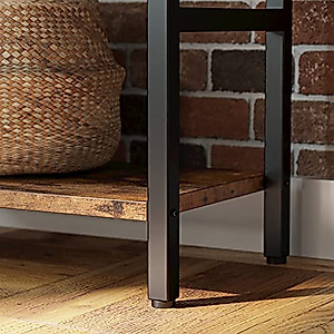 IRONCK Bookcases and Bookshelves Triple Wide 5 Tiers Industrial Bookshelf, Large Etagere Bookshelf Open Display Shelves with Metal Frame for Living Room Bedroom Home Office