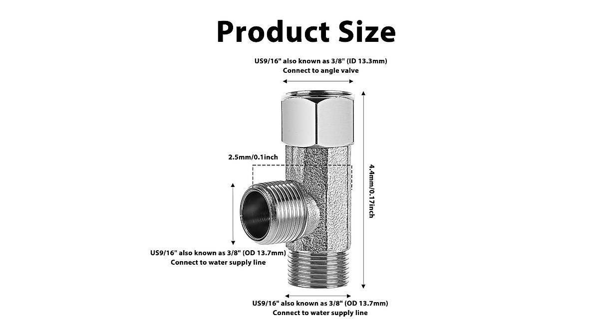 Buy 2pcs Hose Fitting Tee Valve - Easy Install & Durable