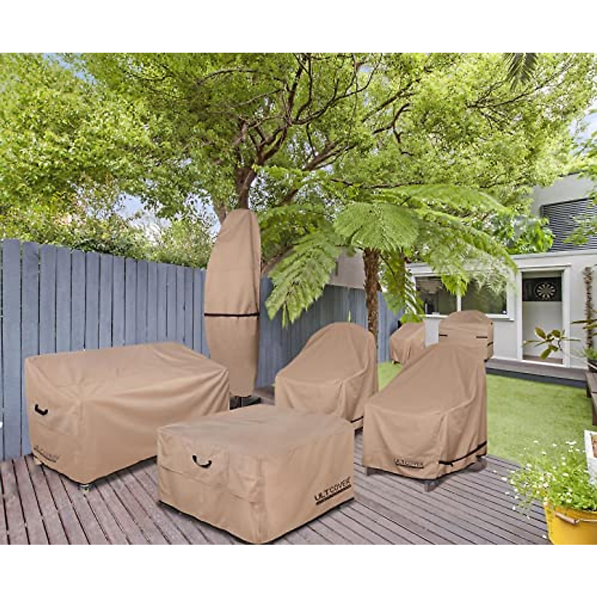 ULTCOVER Waterproof Patio Adirondack Chair Cover for Outdoor Chair Size Upto 32W x 38D x 36H inch