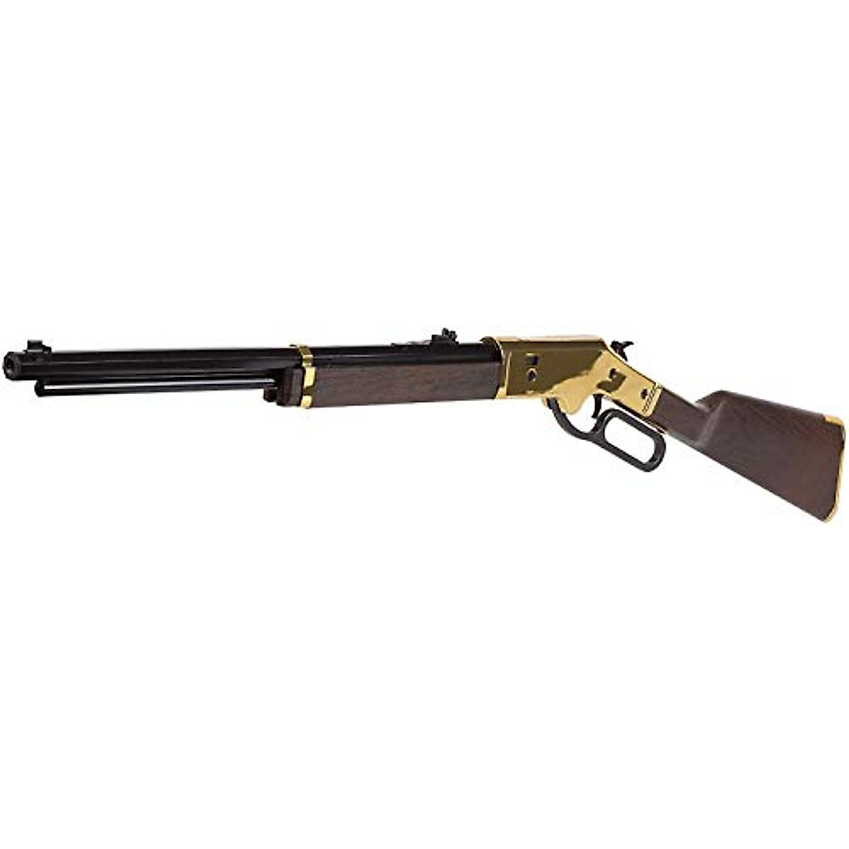 Barra Airguns 1866 Cowboy Series Lever Action Air Rifle - Multi Pump Powered - Shoots .177 Caliber Pellets and BBS, 800 FPS - Pellet Guns for Adults and Kids - Gold Air Rifle