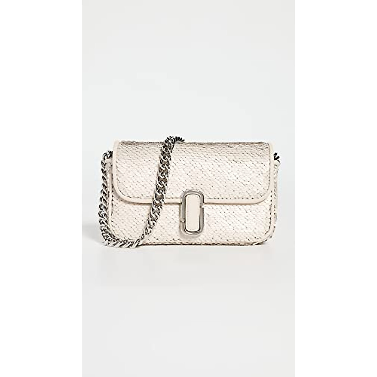 Marc Jacobs Women's The Mini Soft Shoulder Bag, Cream/Silver, One Size