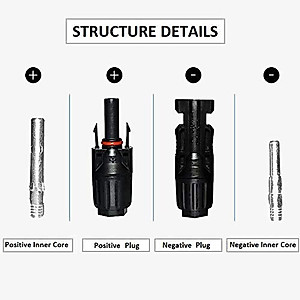 iMESTOU 2PCS 10 AWG SAE Adapter Solar Connector Cable 60 cm/ 24 inch with SAE Polarity Reverse Connector for RV Solar Panel