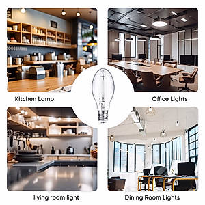 Rossesay 3 Pcs 400 Watt Lighting Metal Halide Lamp MH400/U/MOG 36000 Lumen 4000K Outdoor Light Bulb 12, 000 Hour Span Life Mogul Base (E39) ED28 High Intensity Discharge Metal Halide Bulb(400 Watt)