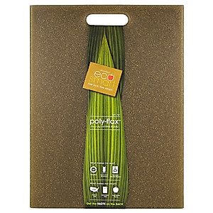 Architec EcoSmart PolyFlax Cutting Board, Brown, 12" by 16", Recycled Plastic and Flax Husk, Made in the USA by