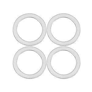 X AUTOHAUX 10pcs M18 Silver Tone Car Oil Drain Plug Gaskets Replacement for Porsche 900-123-106-30