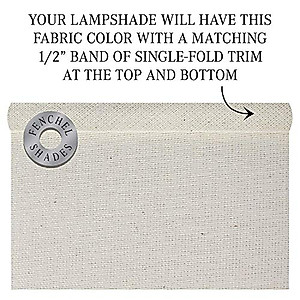 FenchelShades.com 5" Top Diameter x 12" Bottom Diameter 8" Height Fabric Empire Lampshade With Spider Attachment (Linen Beige Homespun)