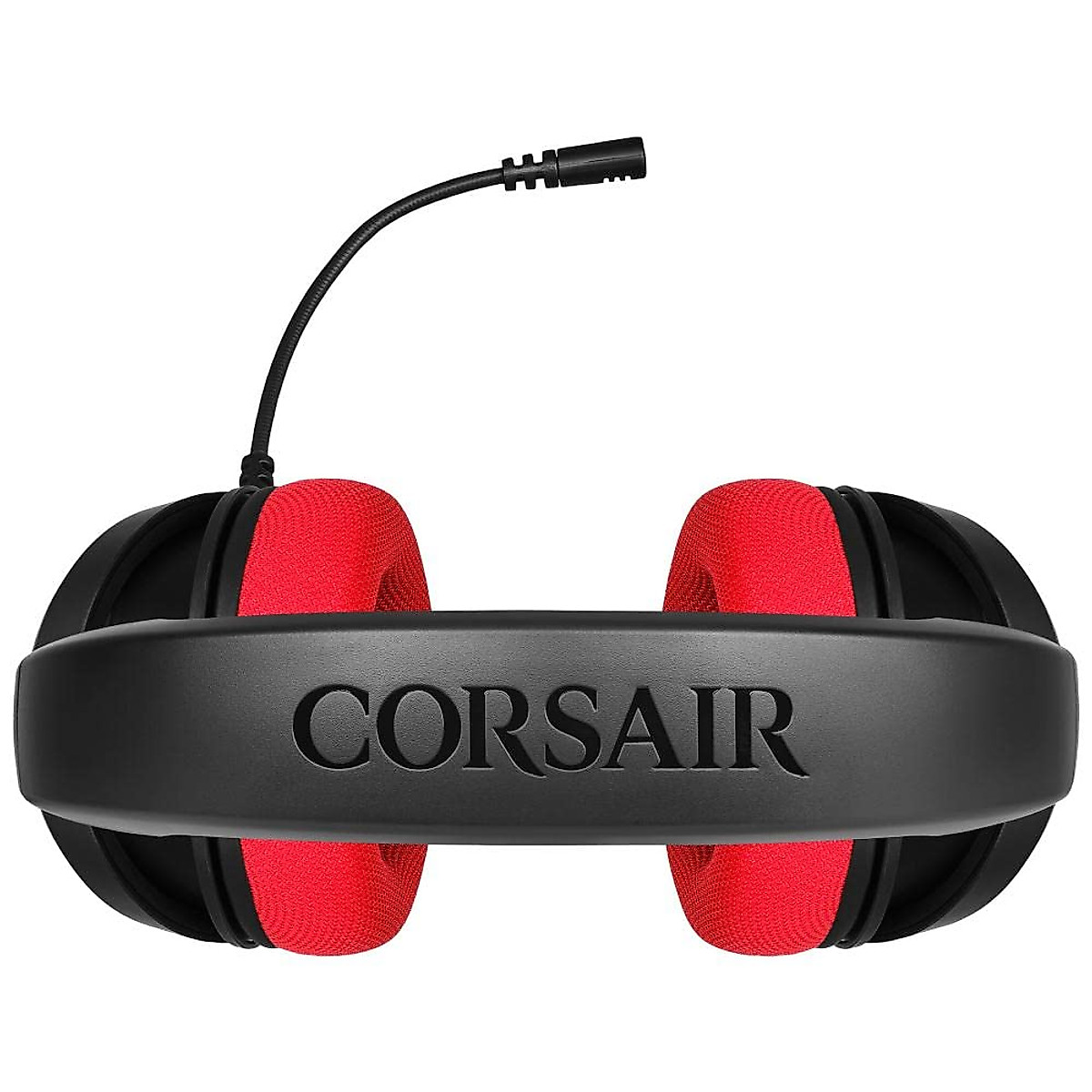 Corsair HS35 - Stereo Gaming Headset - Discord Certified - Memory Foam Earcups - Works with PC, Xbox Series X, Xbox Series S, Xbox One, PS5, PS4, Nintendo Switch and Mobile – Red