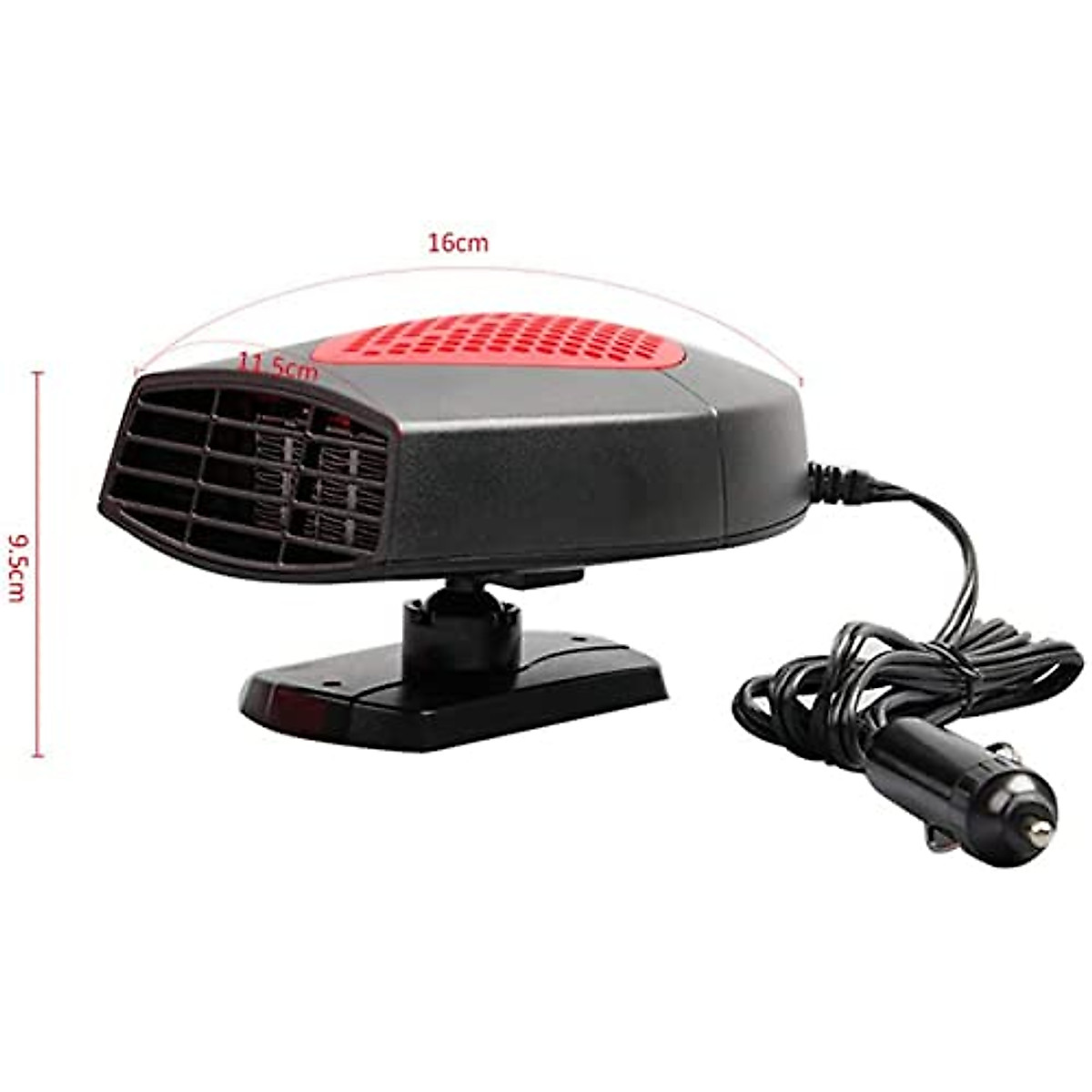 Portable Car Heater, Auto Heater Fan, Car Defogger, Fast Heating Quickly Defrost Defogger 12V 150W Auto Ceramic Heater Fan 3-Outlet Plug in Cig Lighter