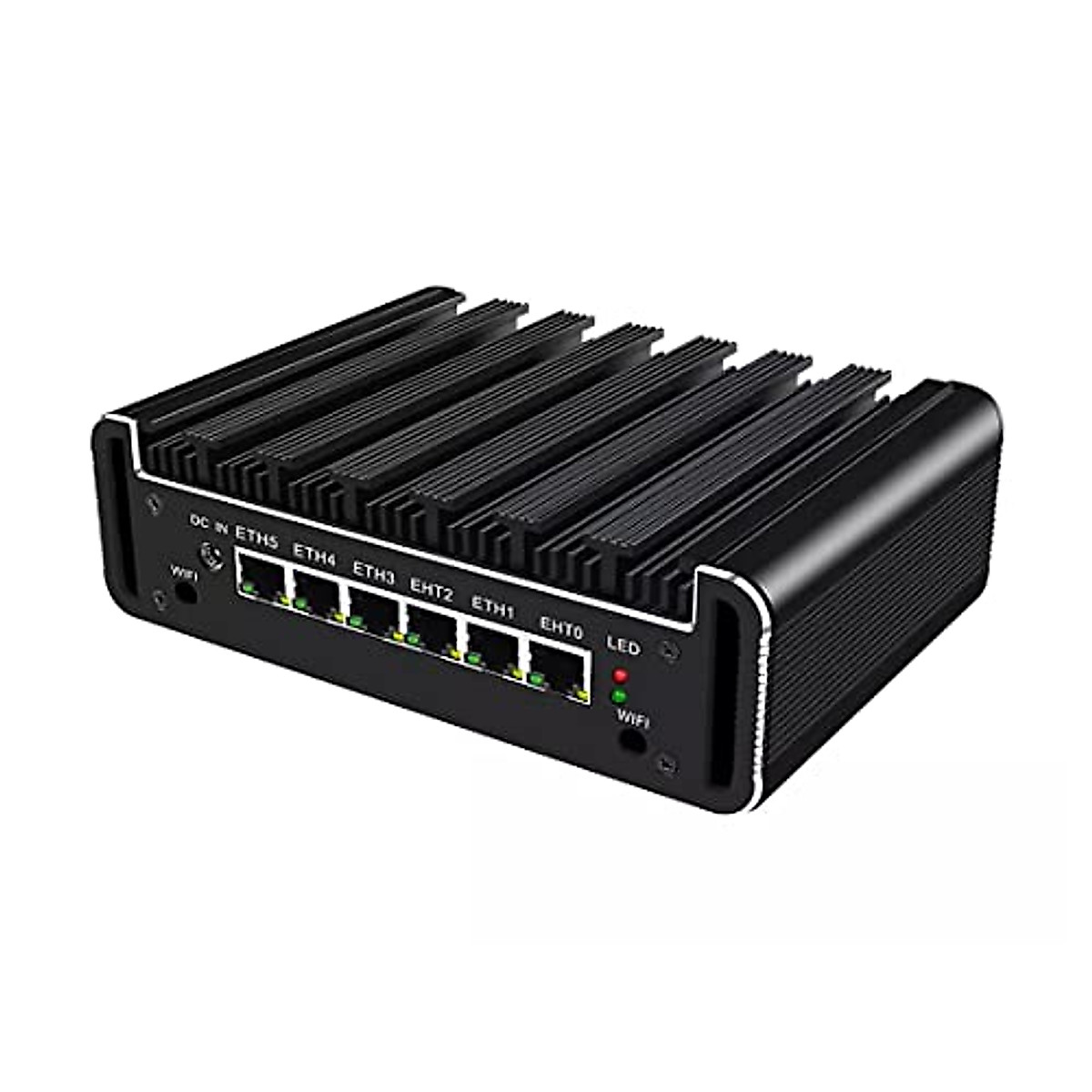 Firewall Appliance Mini PC, OPNsense, Intel Core I7 10510U, 6 x Intel Gigabit LAN, 2xDDR4 RAM, 1xHD, 1xCOM, AES-NI, Fanless Firewall PC, 8GB DDR4 RAM, 128GB SSD