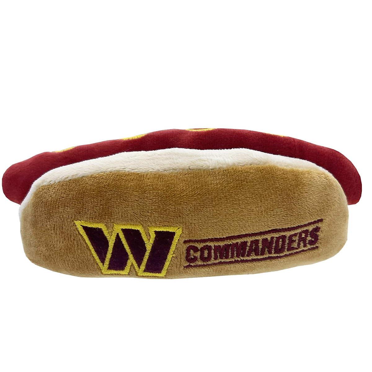 Pets First NFL Washington Commanders HOT Dog Plush Dog & CAT Squeak Toy - Cutest HOT-Dog Snack Plush Toy for Dogs & Cats with Inner Squeaker & Beautiful Football Team Name/Logo